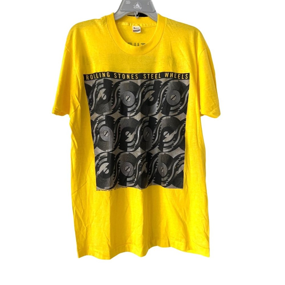 1989 Rolling Stones Working Crew Steel Wheels T-Shirt… - Gem